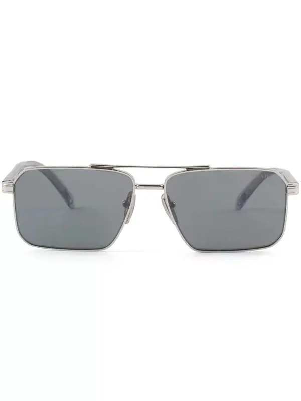 Prada Tone Double-bridge Pilot-frame Sunglasses - Silver