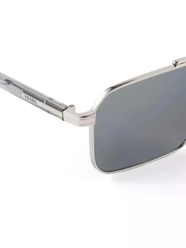 Prada Tone Double-bridge Pilot-frame Sunglasses