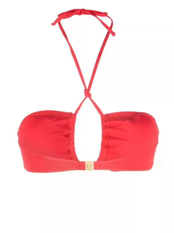 Moschino Halterneck Bikini Top - Red