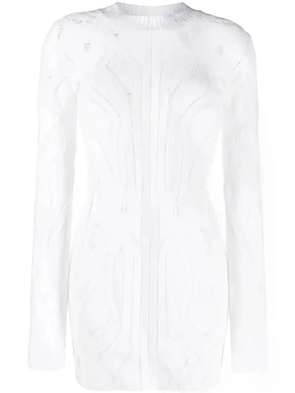 VITELLI Open Knit Long Line Jumper