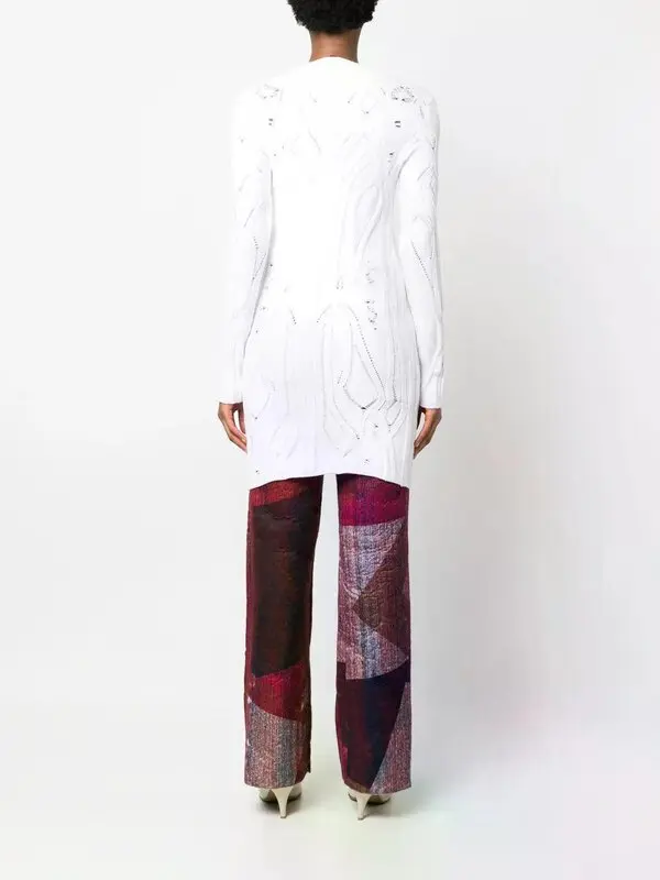 VITELLI Open Knit Long Line Jumper