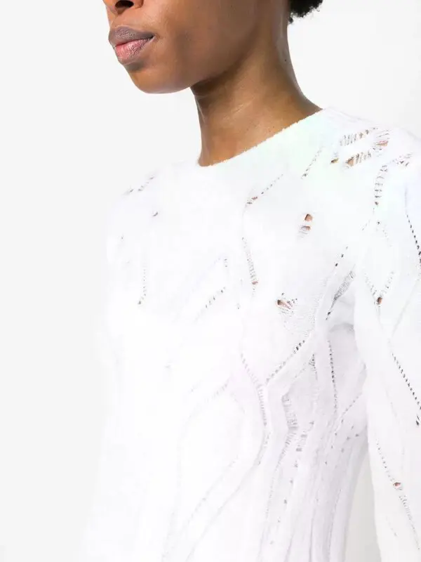 VITELLI Open Knit Long Line Jumper