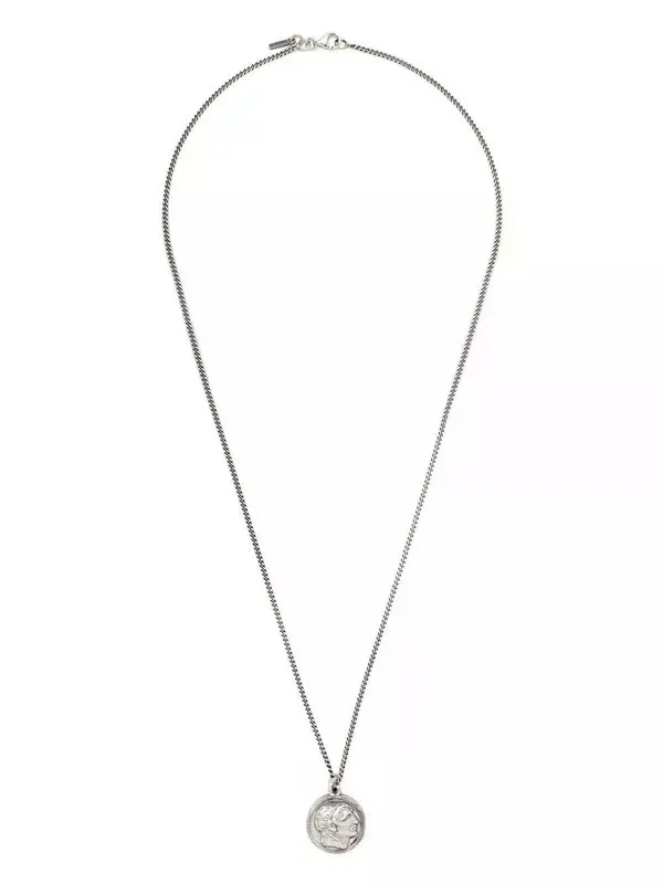 Emanuele Bicocchi Ceasar Coin Pendant Necklace - Silver