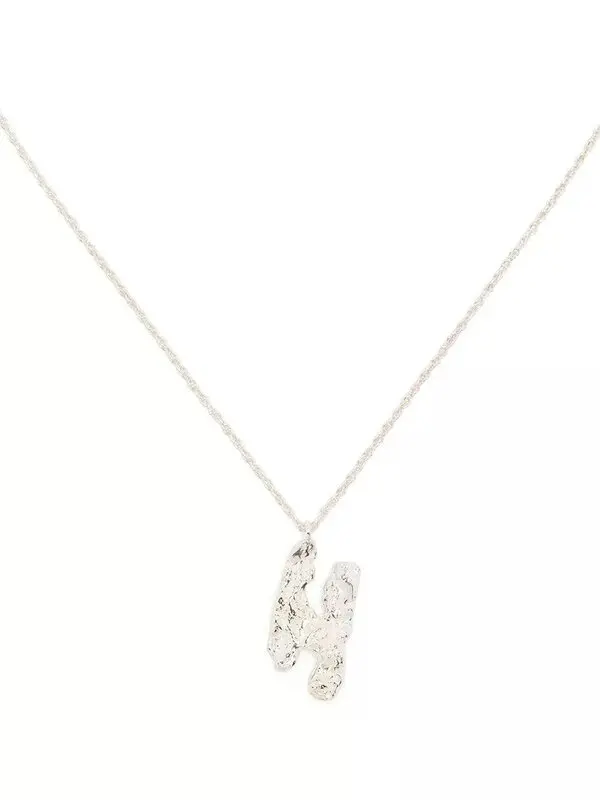 LOVENESS LEE H Alphabet Pendant Necklace - Silver