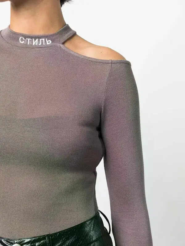 Heron Preston Cut-out Detail Long Sleeve Top