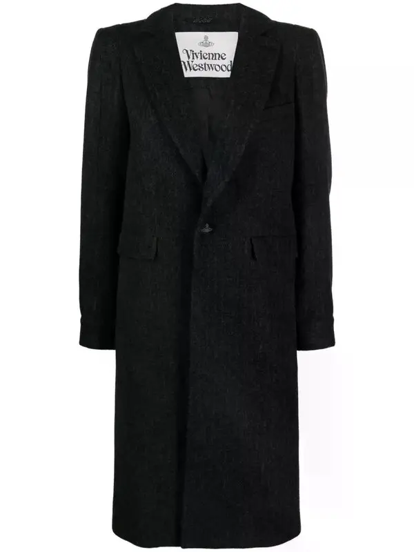 VIVIENNE WESTWOOD Virgin Wool Blend Coat - Black