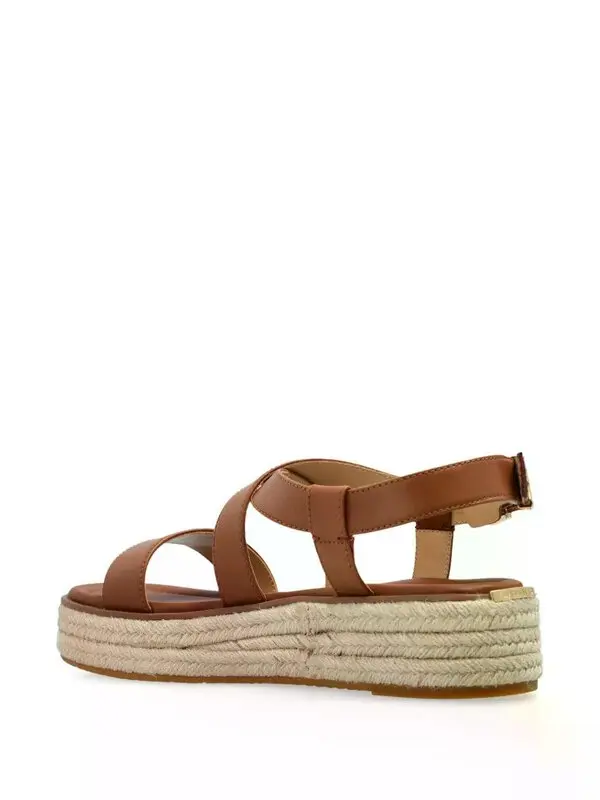 Michael Kors Leather Espadrille Platform Sandals