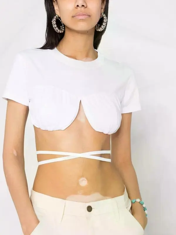 Jacquemus Le T-shirt Baci Cropped Top