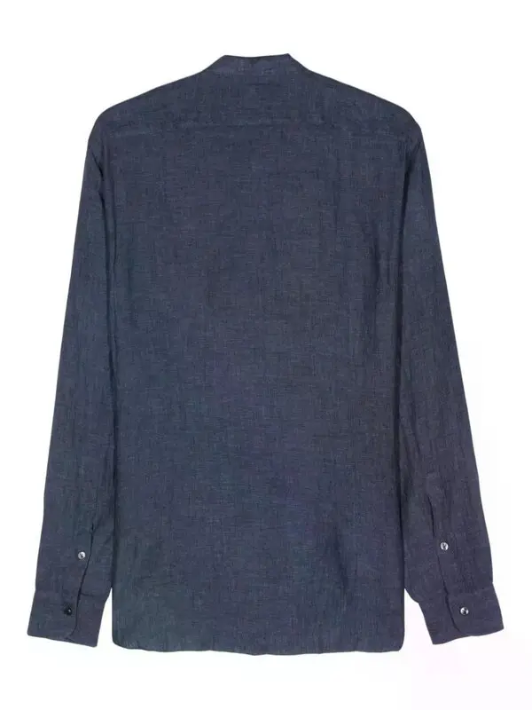 BARBA NAPOLI Long-sleeve Linen Shirt