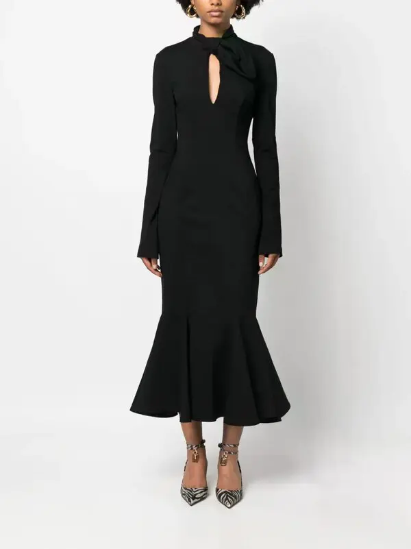 Attico Isabel Open-back Midi Dress