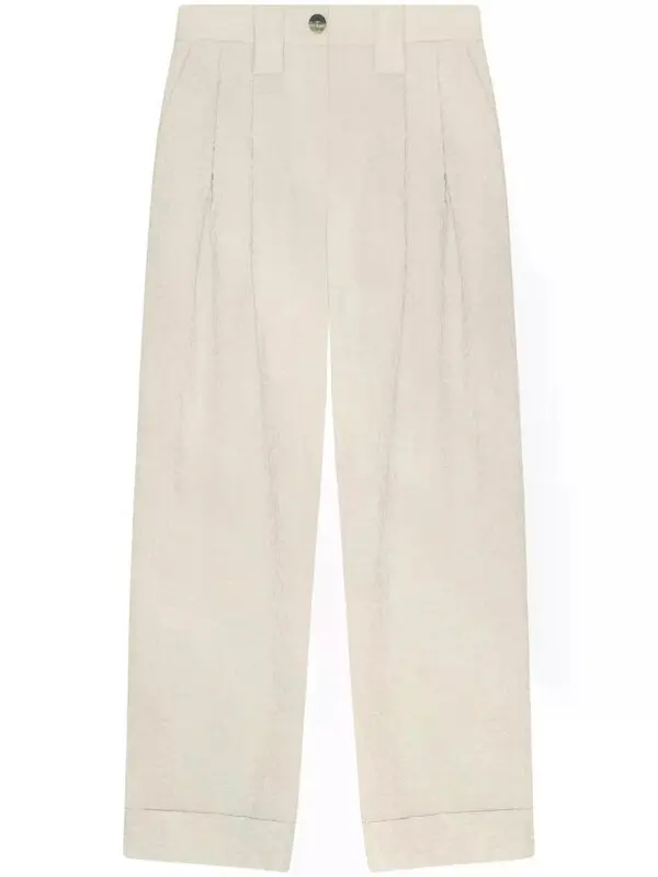 GANNI Mid-rise Tailored Straight-leg Trousers