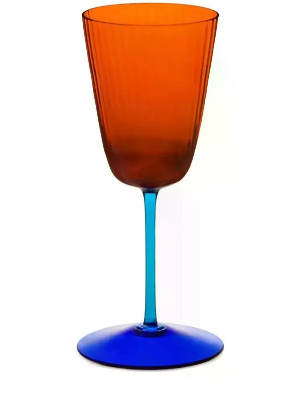 Dolce & Gabbana Hand-blown Murano Wine Glass - Orange