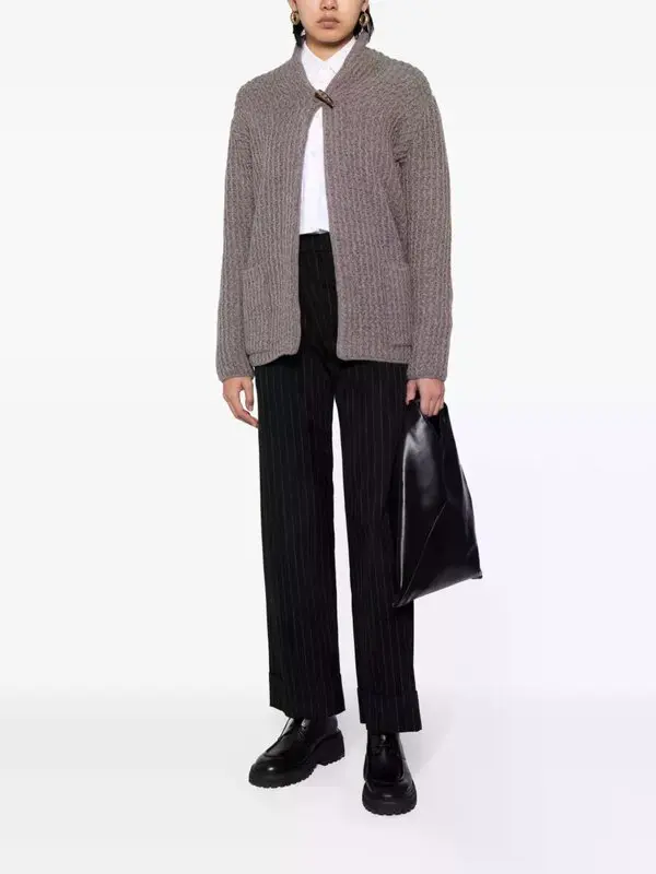FORME D'EXPRESSION Virgin Wool Chunky Knit Cardigan