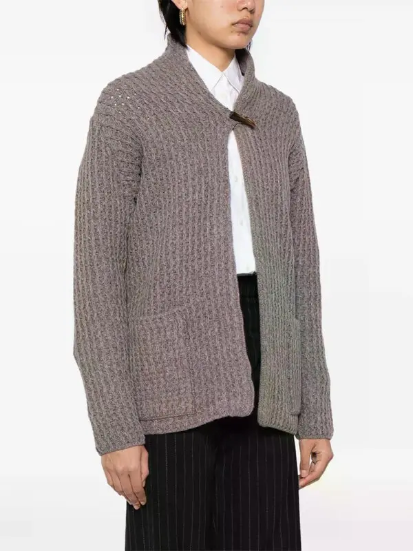 FORME D'EXPRESSION Virgin Wool Chunky Knit Cardigan
