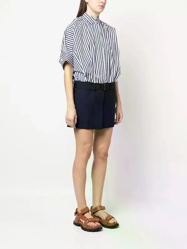 Sacai Striped Panelled Shirt Dress