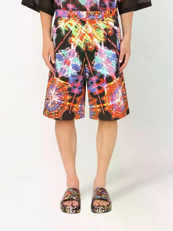 Dolce & Gabbana Luminary Print Bermuda Shorts