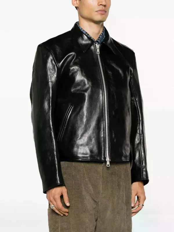 Our Legacy Mini Leather Zipped Jacket - Black