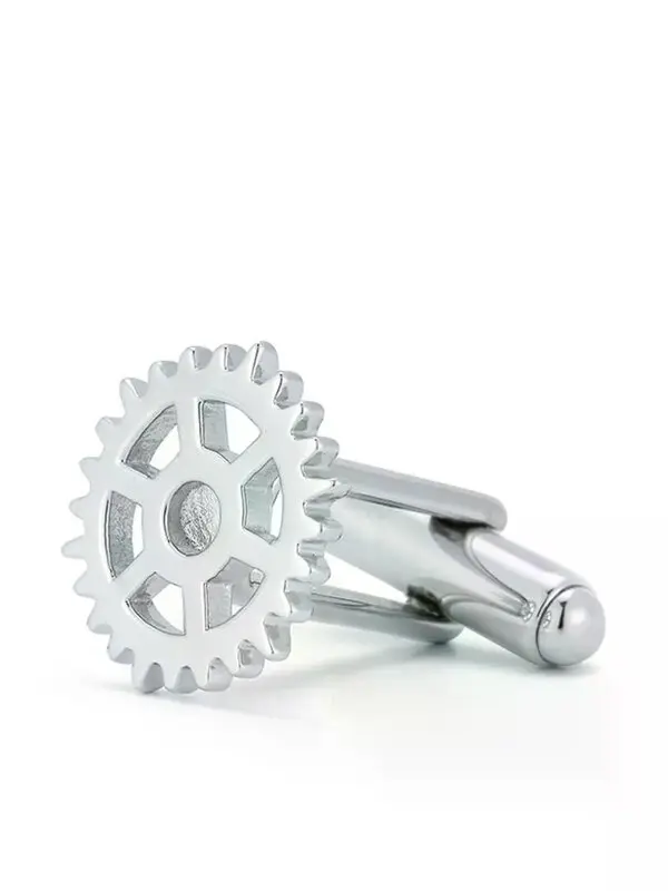 Mateo Cog Shape Cufflinks - Silver