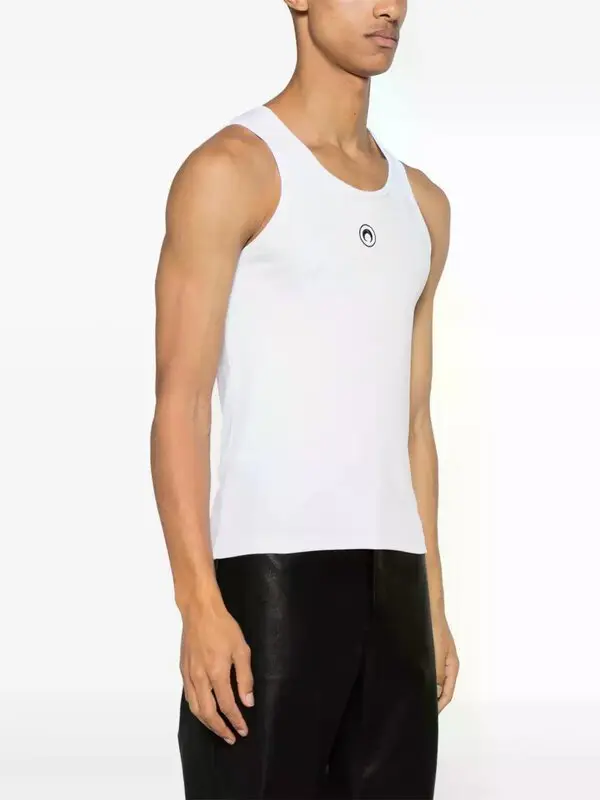 MARINE SERRE Organic Cotton Rib Tank Top