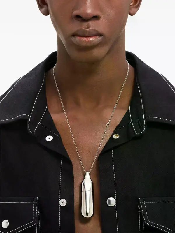 COURREGES Tone Flask Pendant Necklace