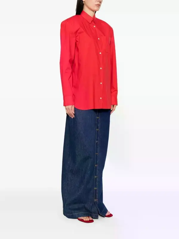 Fiorucci Embroidered Shoulder-padded Shirt