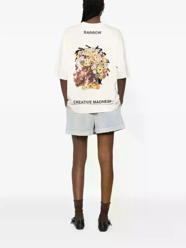 BARROW Crystal Embellishment T-shirt
