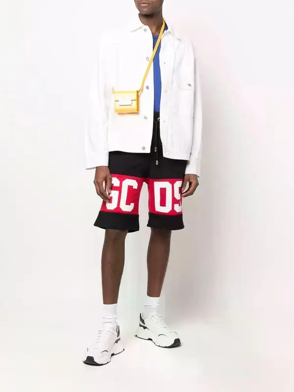 Gcds Logo Print Track Shorts - Black