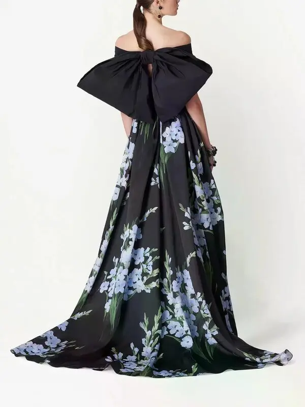 Carolina Herrera Off-shoulder Cropped Top With Bow Detail