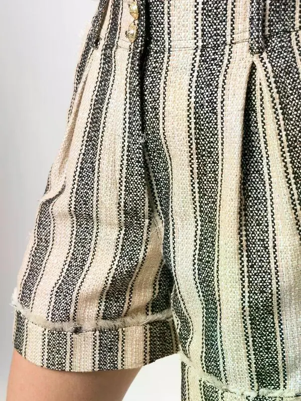 Balmain Striped Pique Shorts