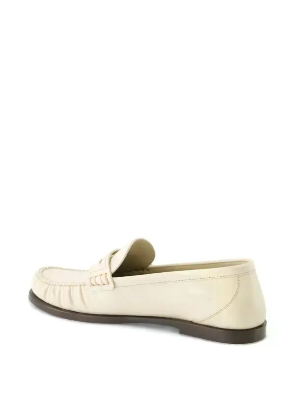 Saint Laurent Logo-plaque Leather Loafers