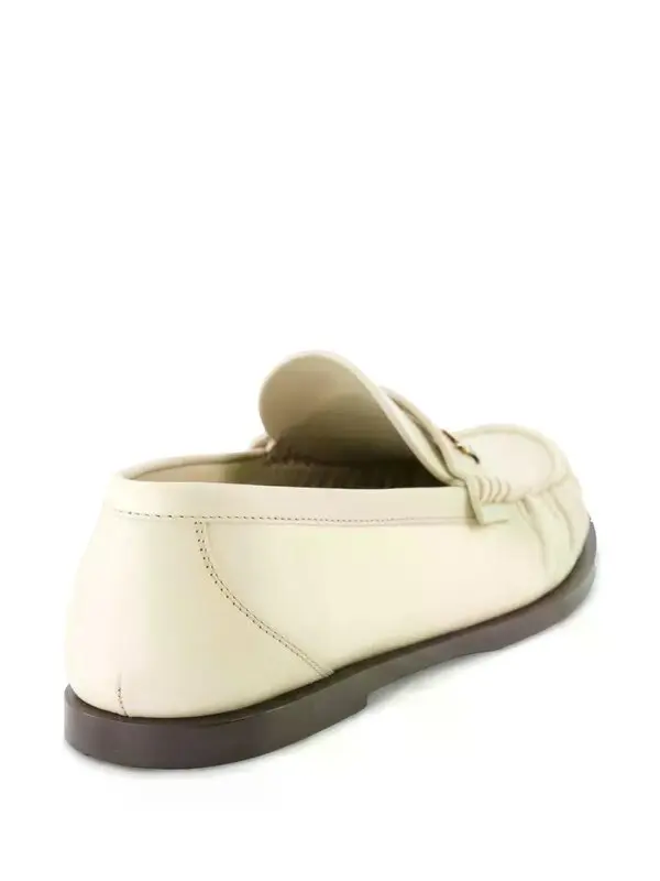 Saint Laurent Logo-plaque Leather Loafers