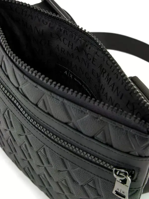 Armani Exchange Monogram-embossed Messenger Bag