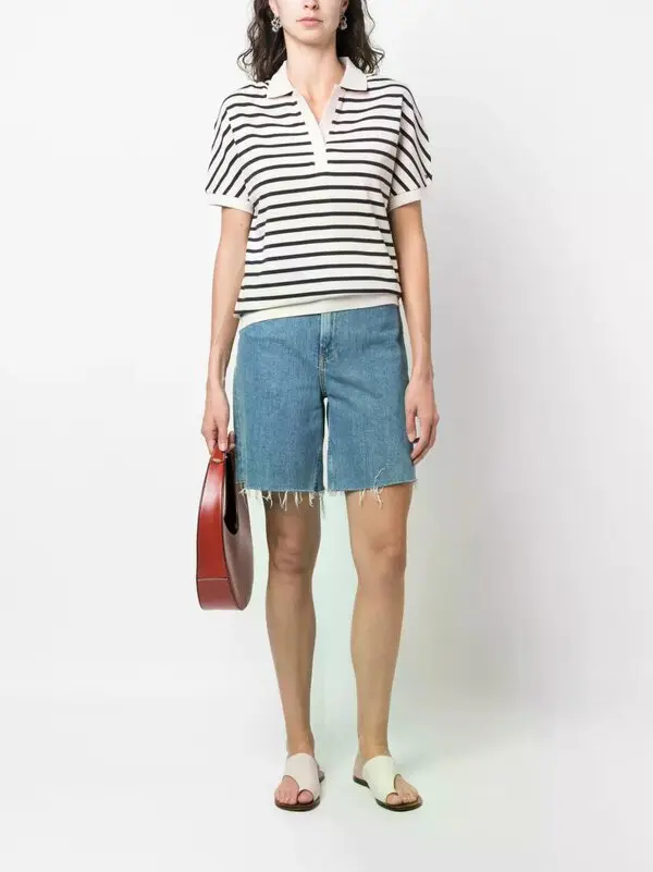 Tommy Hilfiger Striped Split-neck T-shirt