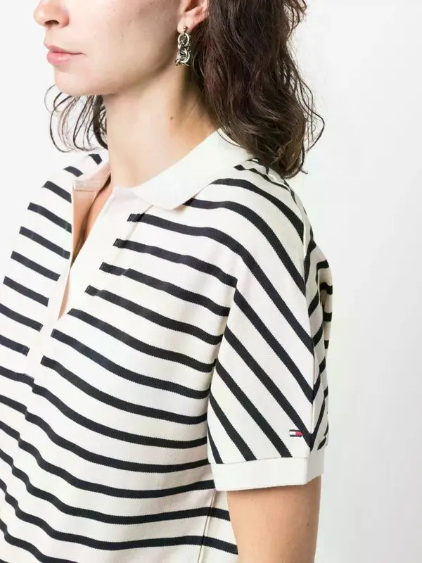 Tommy Hilfiger Striped Split-neck T-shirt