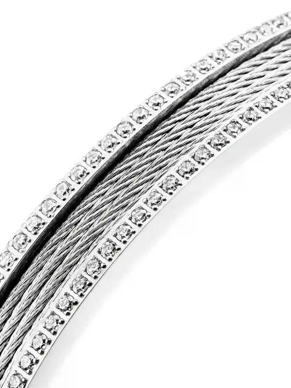 CHARRIOL Tone Crystal Embellished Bangle Bracelet