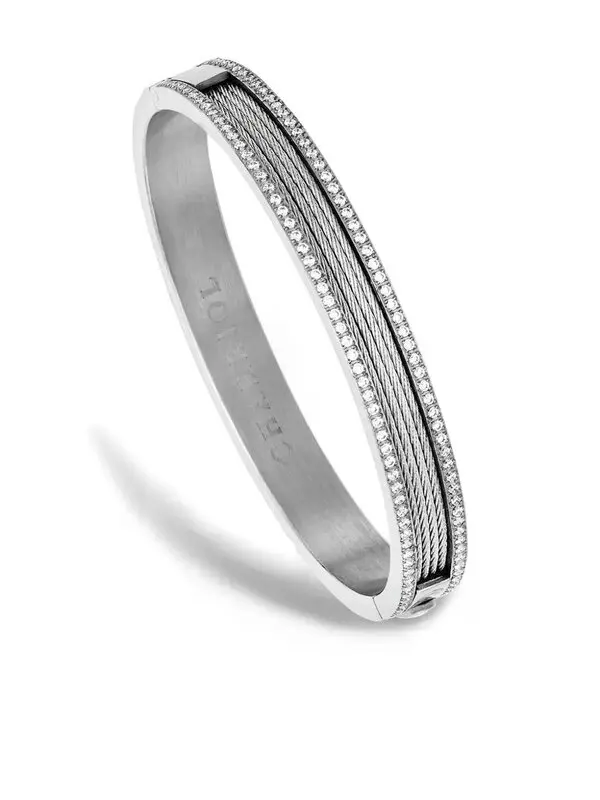 CHARRIOL Tone Crystal Embellished Bangle Bracelet