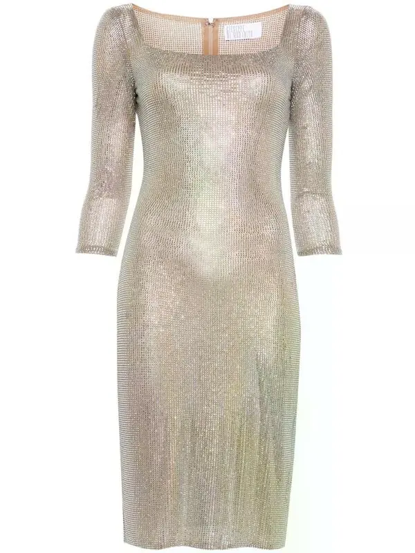 Giuseppe Di Morabito Crystal-embellished Midi Dress - Neutrals