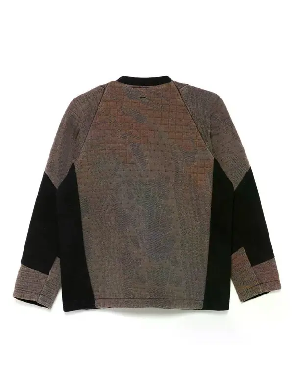 STAIN SHADE Paneled Crewneck Sweatshirt