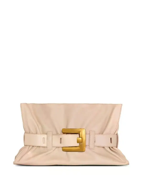 Balmain Calfskin Anthem Medium Bag - Neutrals