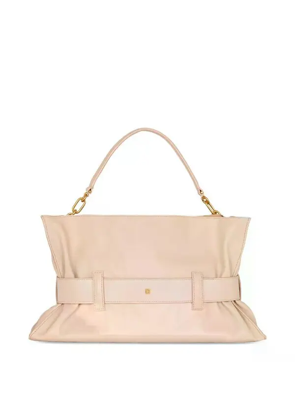 Balmain Calfskin Anthem Medium Bag - Neutrals