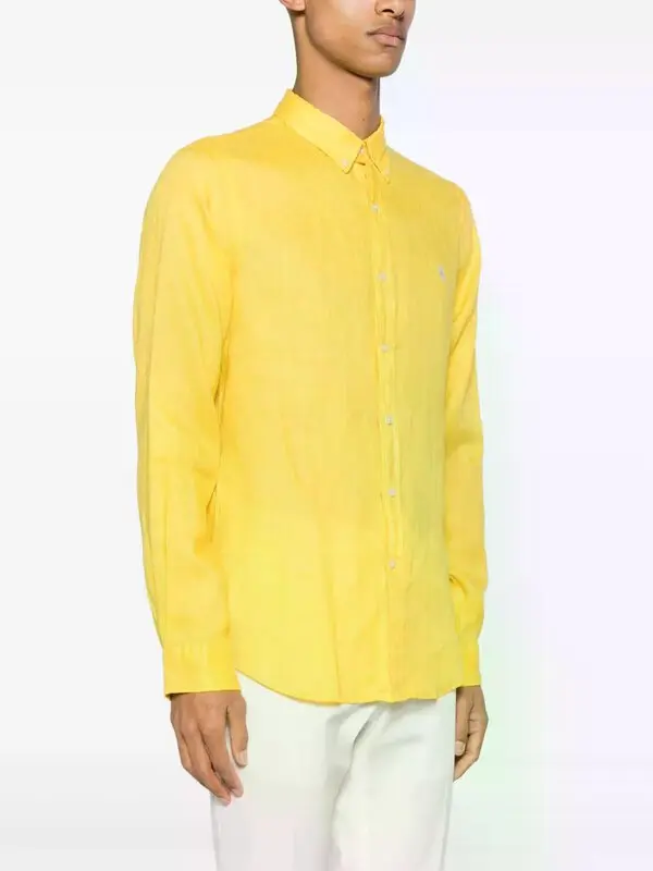 Polo Ralph Lauren Polo Pony-embroidered Linen Shirt - Yellow