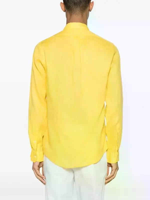 Polo Ralph Lauren Polo Pony-embroidered Linen Shirt - Yellow