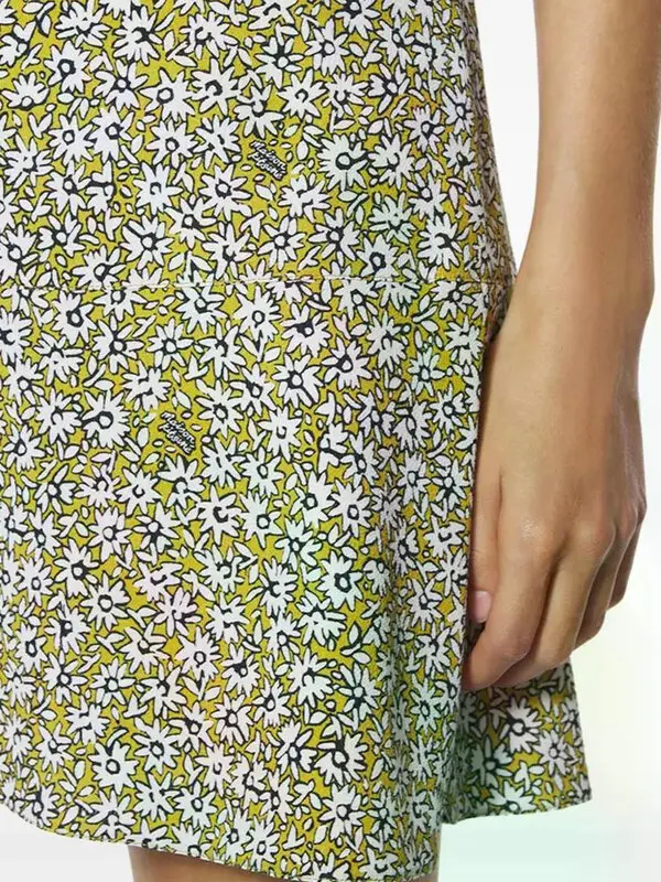 Maison Kitsuné Godet Mini Skirt With Floral Print