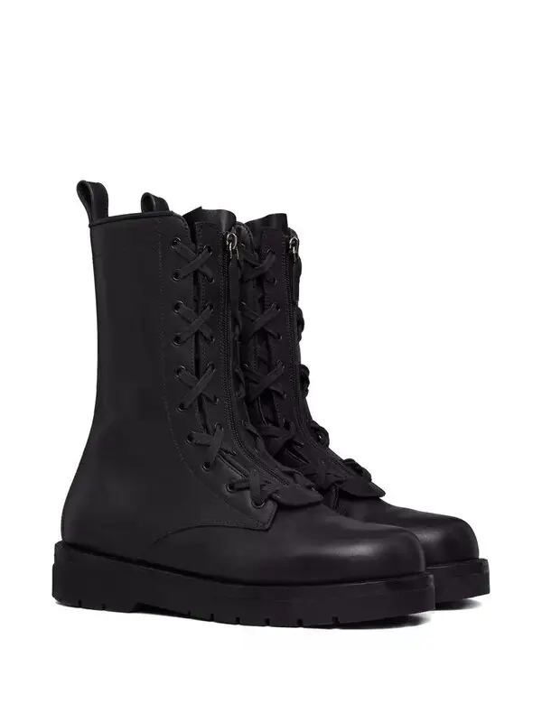 Valentino Garavani Xcombat Leather Boots