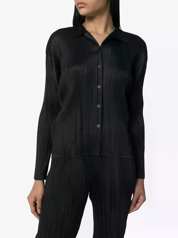 Issey Miyake Pleated Button-down Shirt