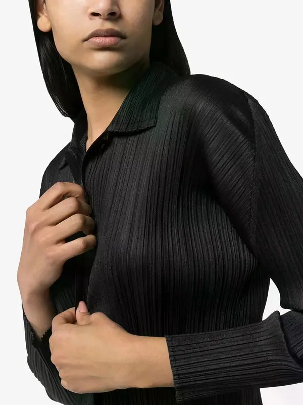 Issey Miyake Pleated Button-down Shirt
