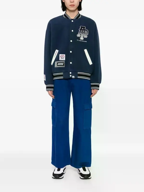 AAPE BY *A BATHING APE Logo Varsity Jacket