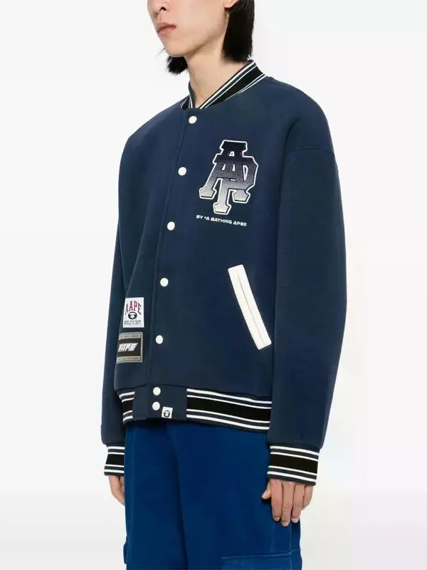 AAPE BY *A BATHING APE Logo Varsity Jacket