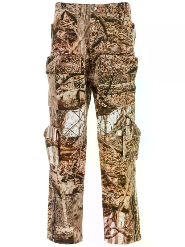 1989 STUDIO Camouflage Print Cargo Trousers