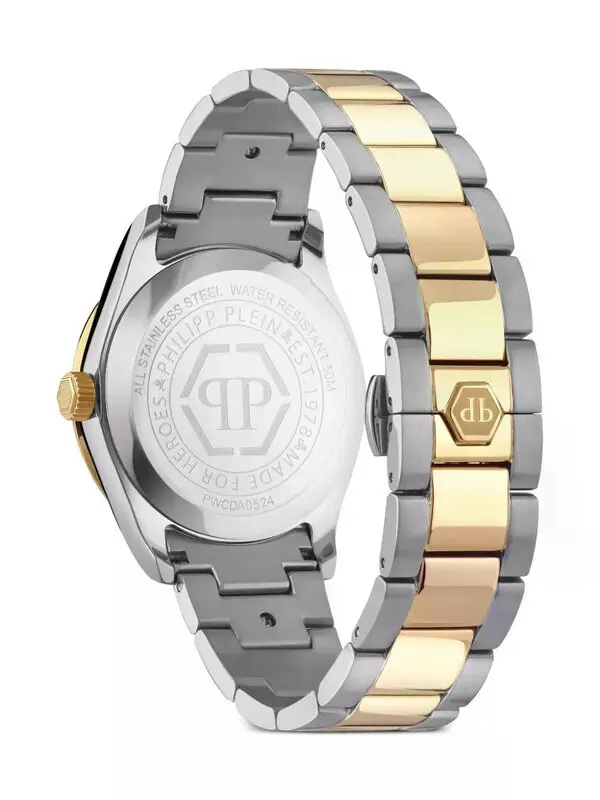 Philipp Plein Two-tone Stainless Steel Watch With Crystal Embellishment